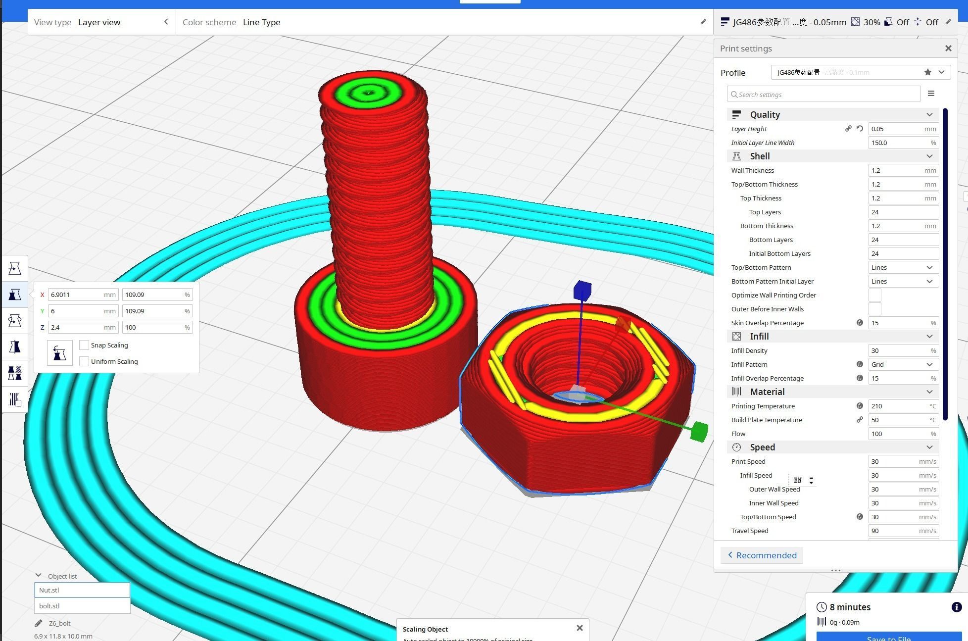 M3 hexagon socket head cap screw and M3 nut free 3D model 3D printable ...