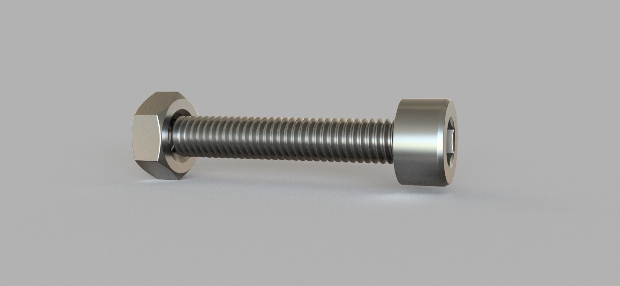 M3 hexagon socket head cap screw and M3 nut free 3D model 3D printable ...
