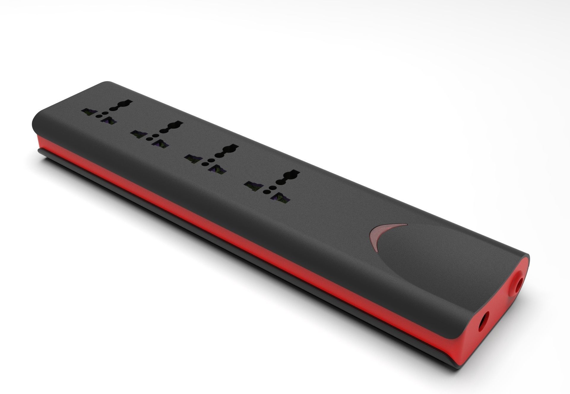 Power strip 4 Socket Extension Boards 3D model 3D printable | CGTrader