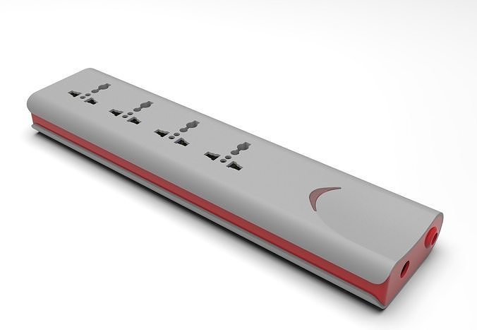 Power strip 4 Socket Extension Boards 3D model 3D printable | CGTrader