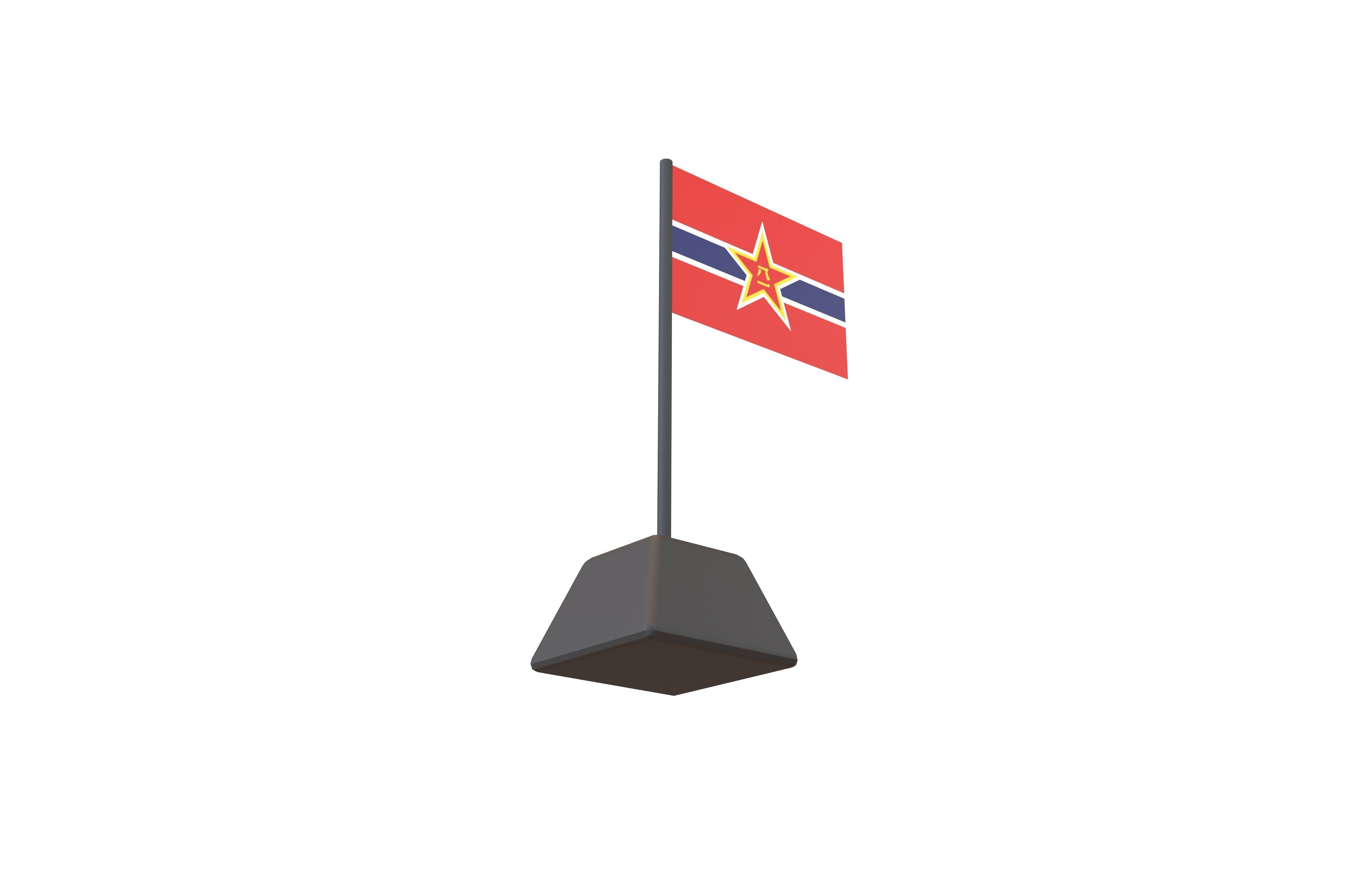 3D model Naval Jack 1950s Flag of the People Republic of China v1 001 ...