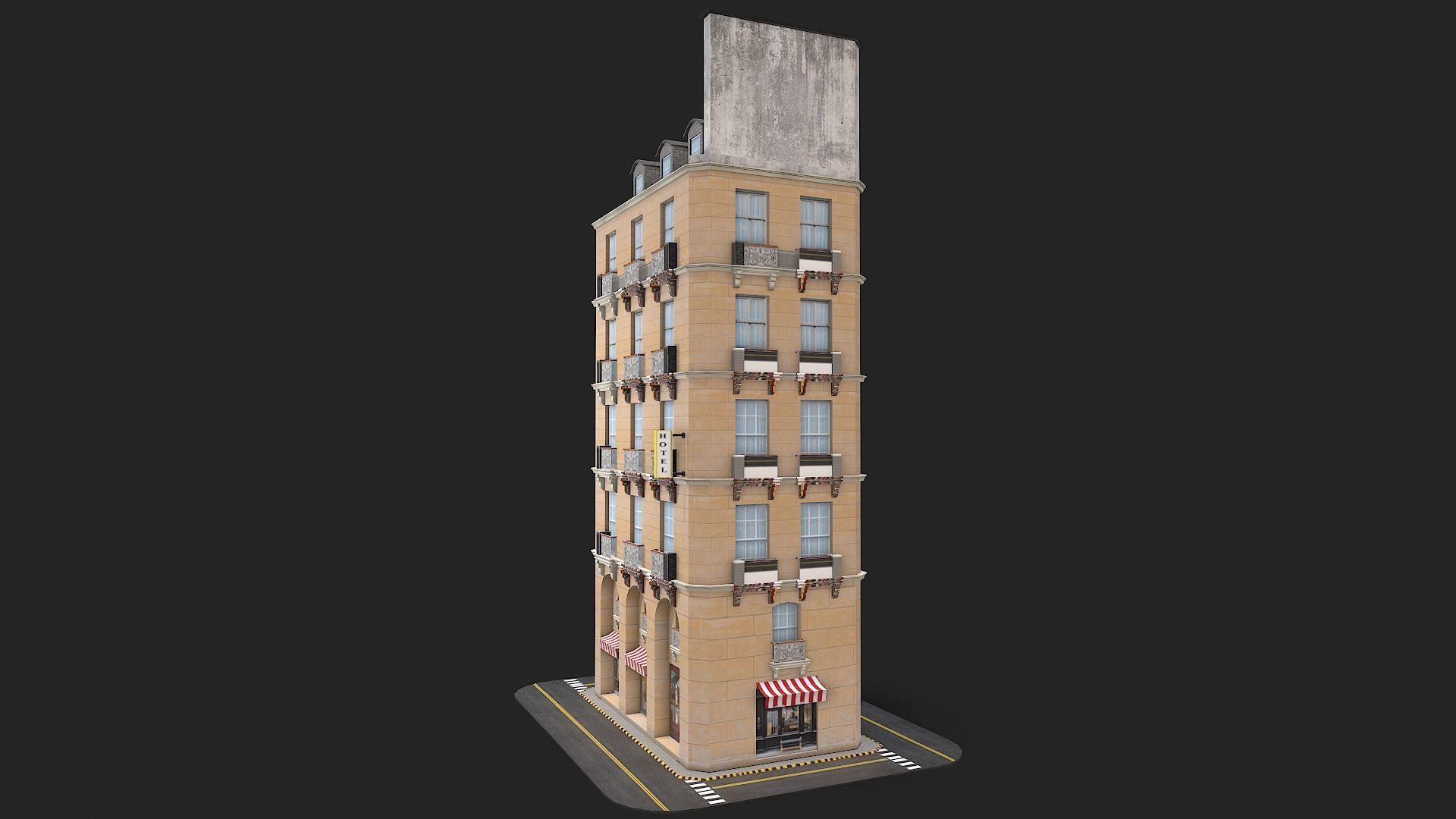 Hilton tall building 3D model | CGTrader