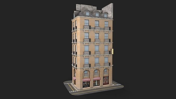 Hilton tall building 3D model | CGTrader