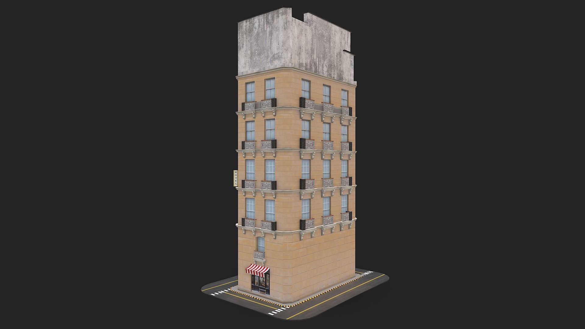 Hilton tall building 3D model | CGTrader