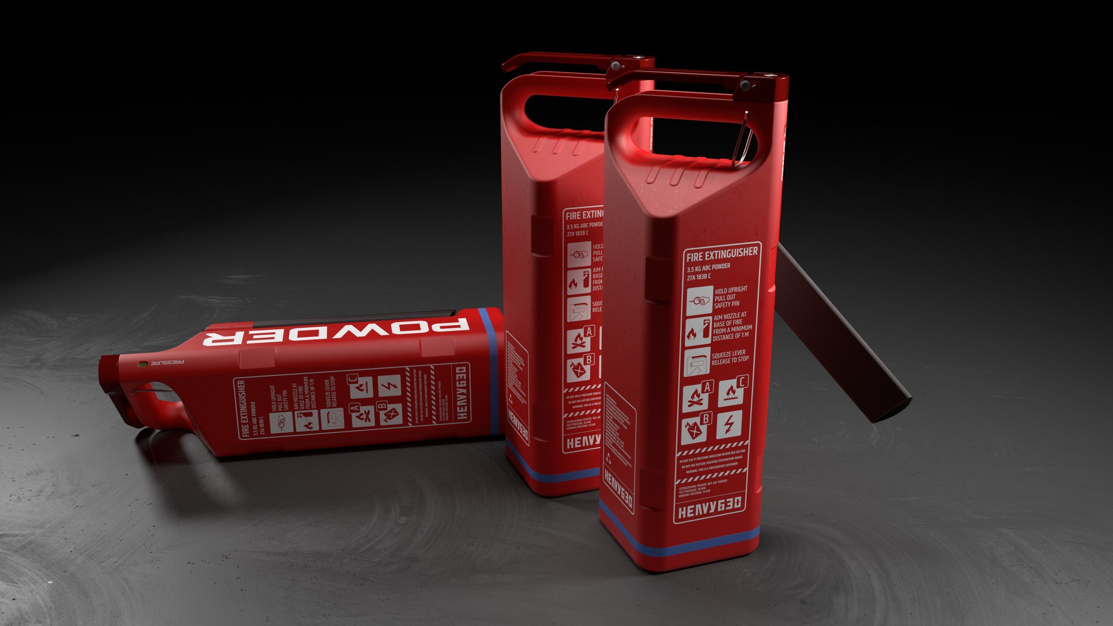 Fire extinguisher concept 3D model | CGTrader