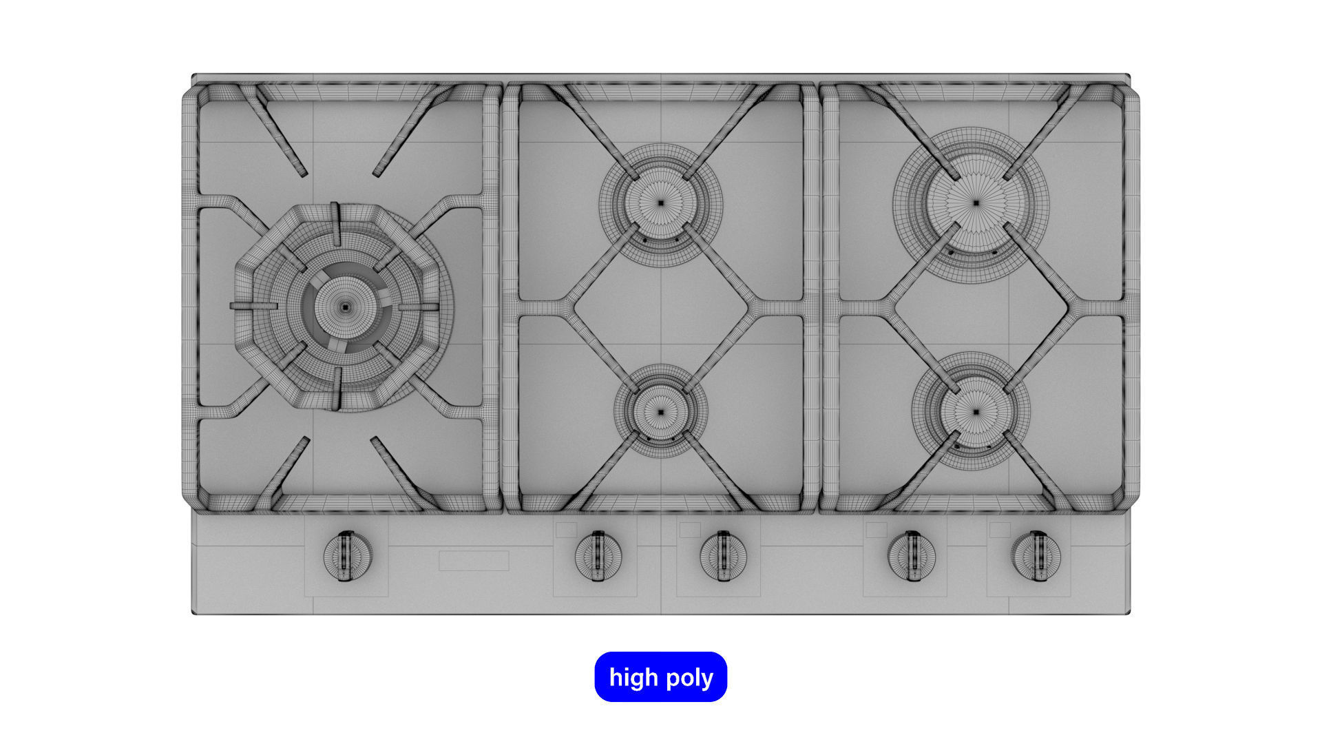 3D model Realistic gas cooktop model VR / AR / low-poly | CGTrader