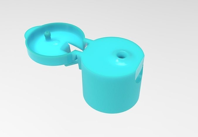 Flip Top Cap Threaded 3D model 3D printable | CGTrader