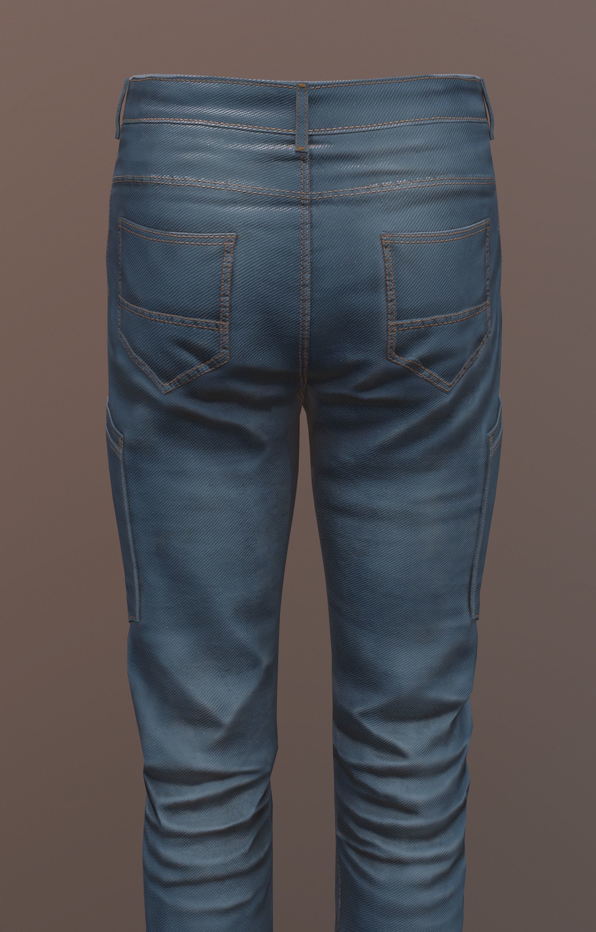 3D model Jeans 1 denim pants VR / AR / low-poly | CGTrader