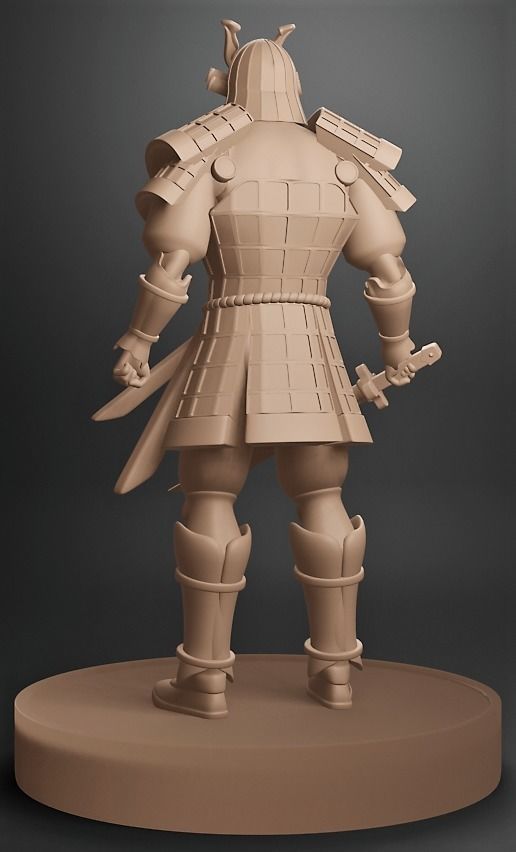 Samurai figurine 3D model 3D printable | CGTrader