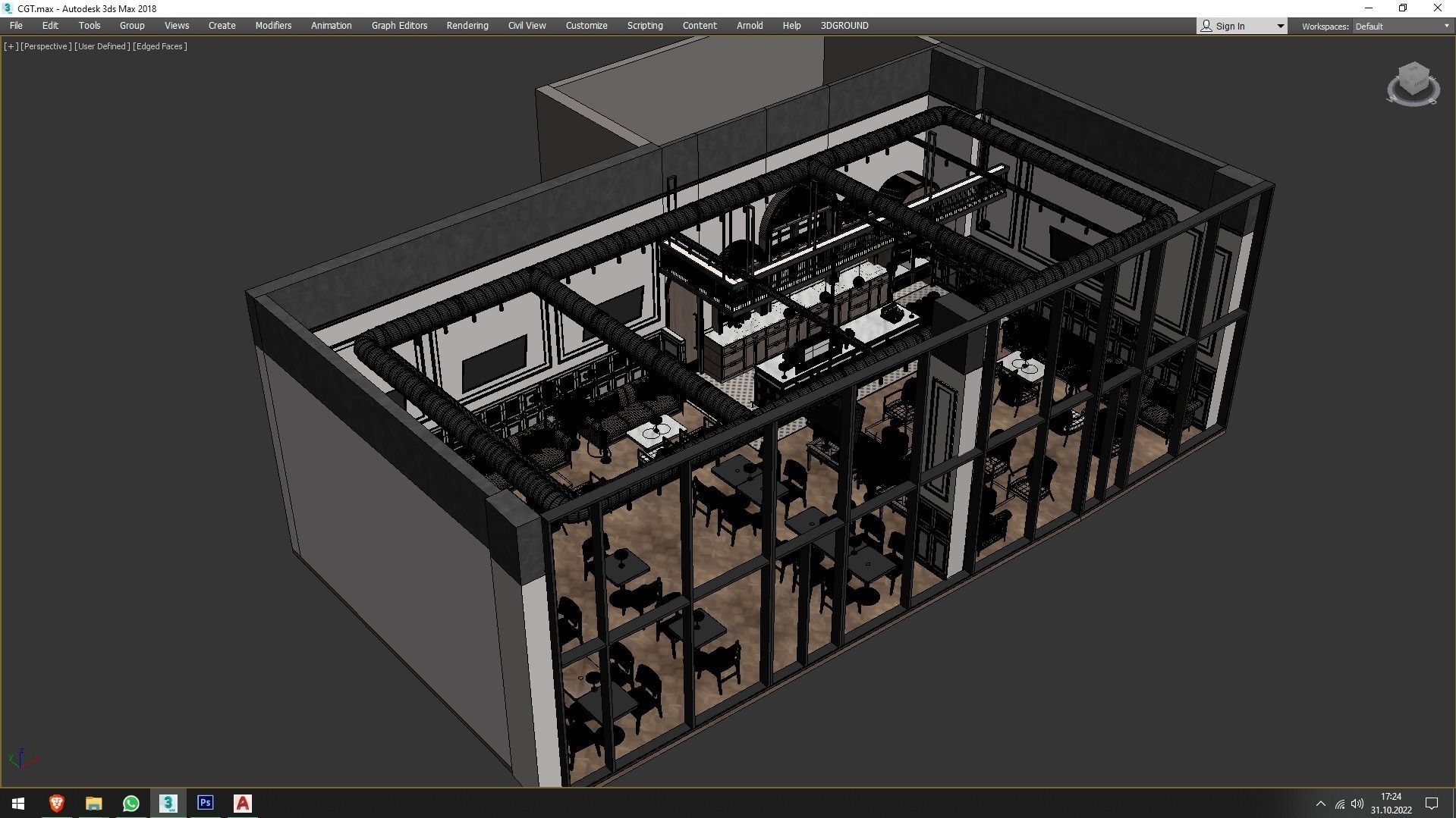 Restaurant Interior Design 3D model | CGTrader