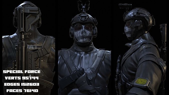 3D model Special Force VR / AR / low-poly | CGTrader
