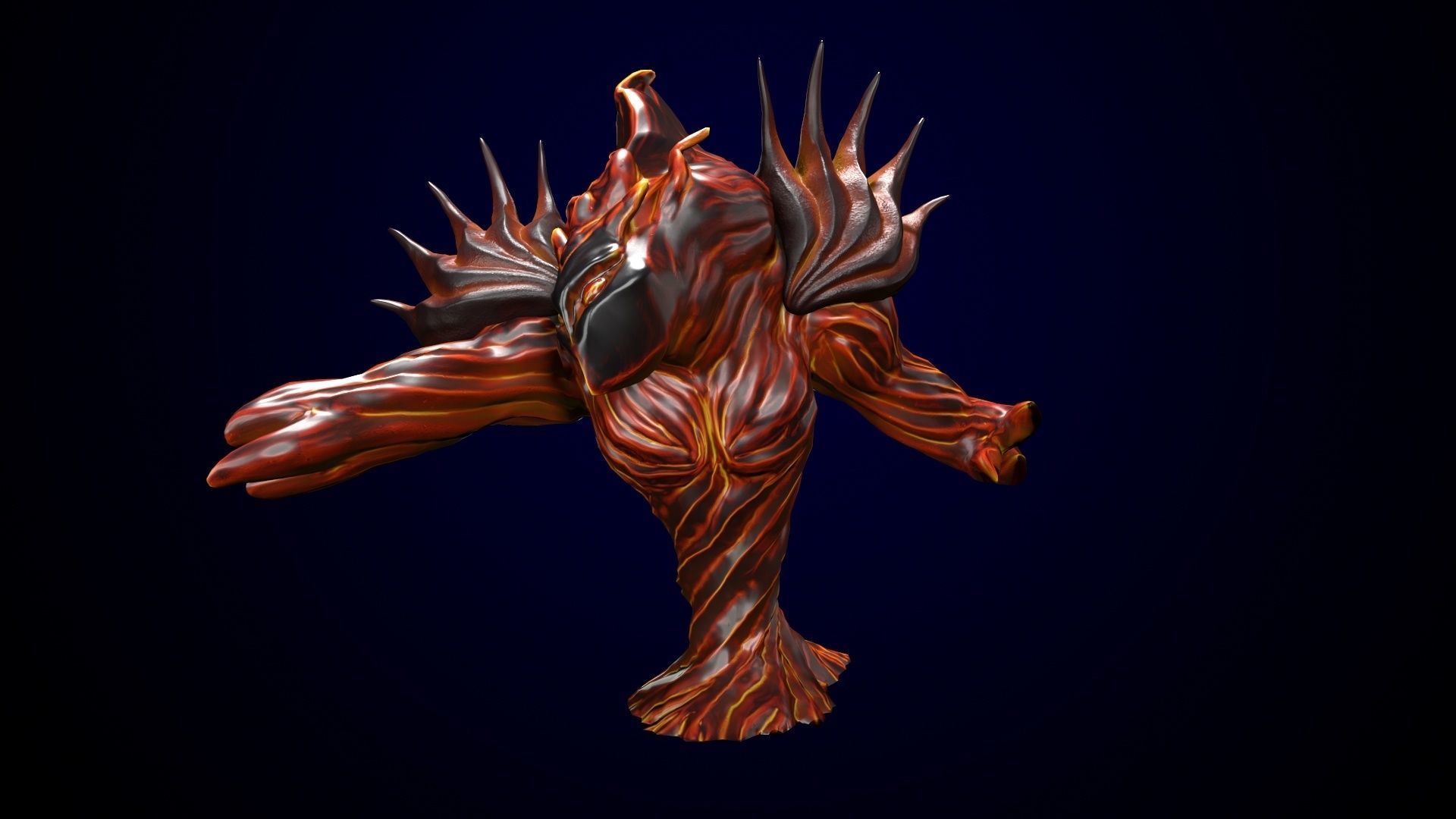 3D model Low-poly model of the character Water Elemental VR / AR / low ...