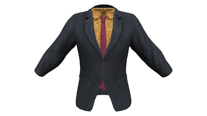 3D model Men Snatch Felt Shirt Tie Waist Coat VR / AR / low-poly | CGTrader