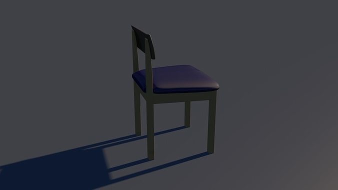 Japanese style wooden chair 3D model | CGTrader
