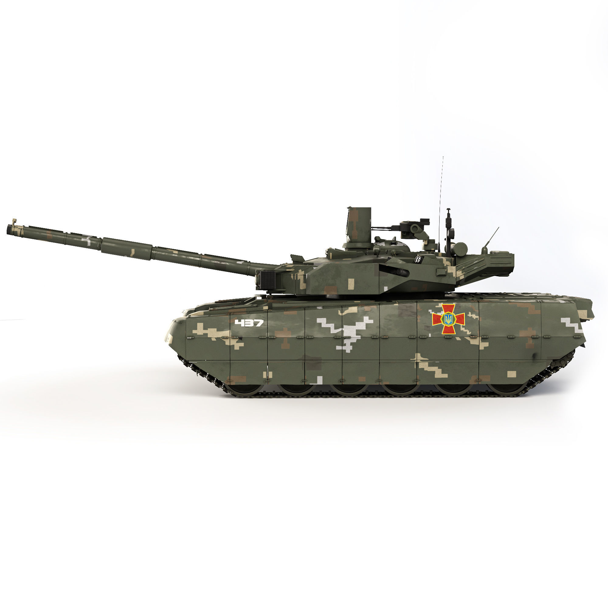 Tank T-84 Oplot-M 2010 3D model | CGTrader