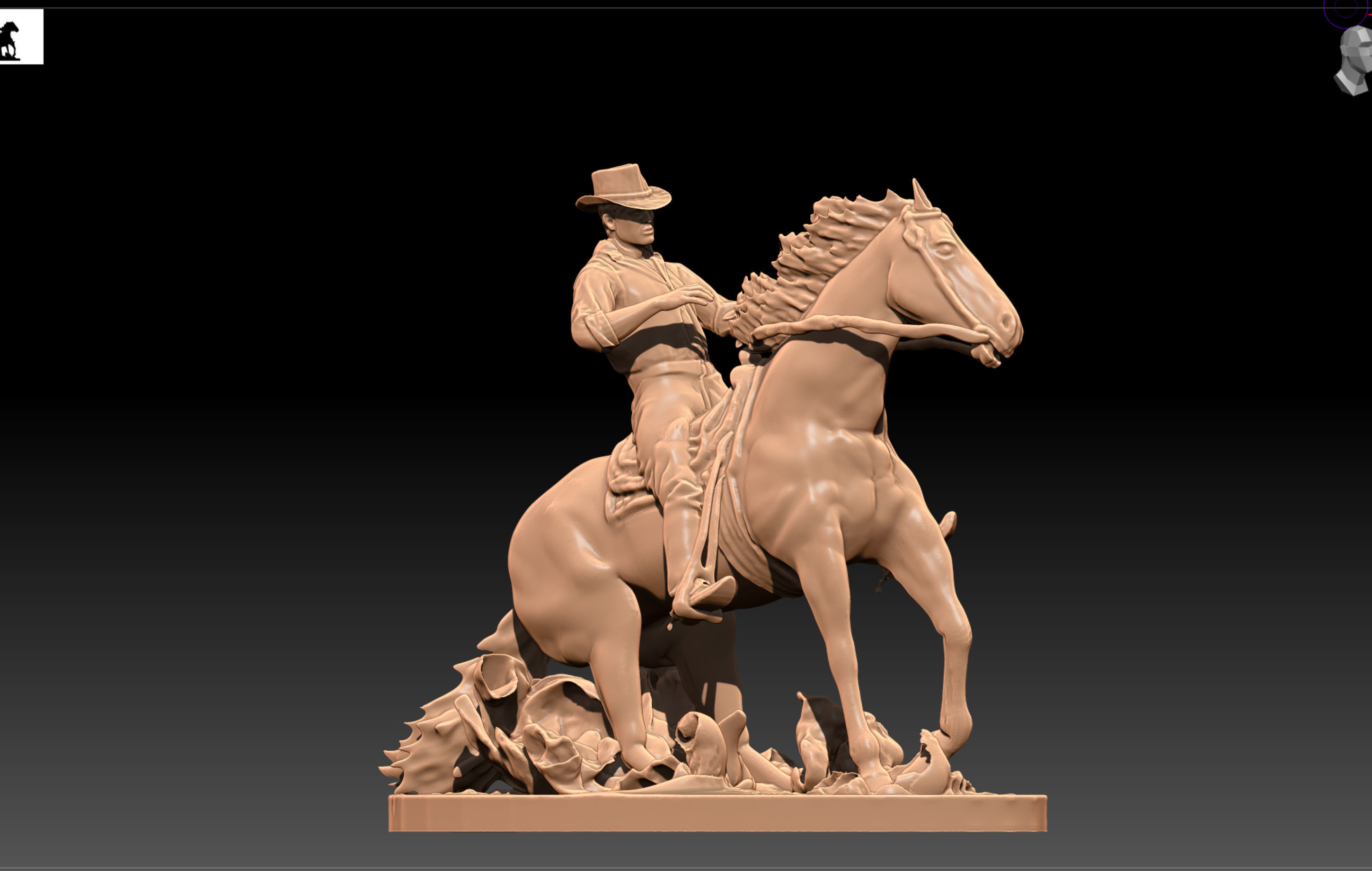 Red Dead Redemption inspired wild west cowboy 3D model 3D printable ...