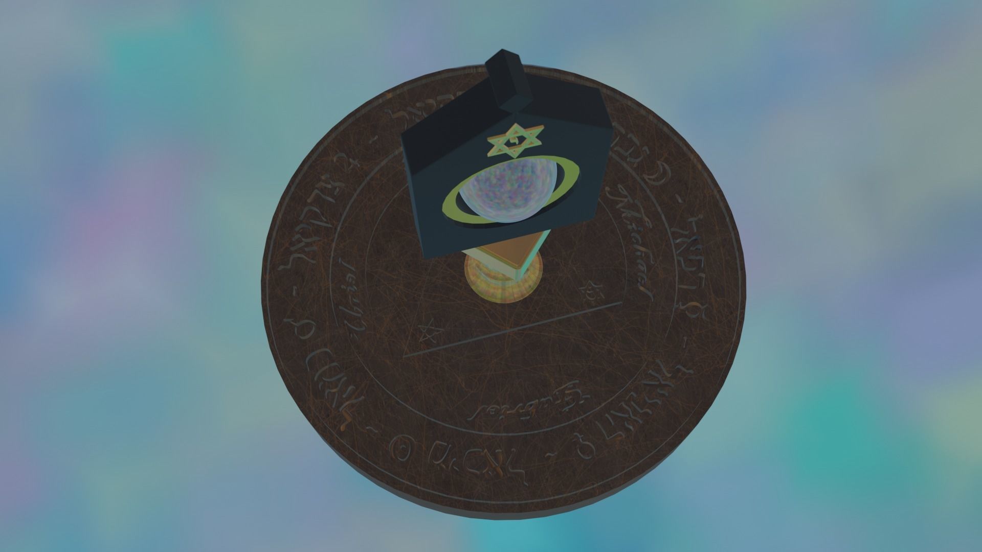 Trithemius Scrying Tablet Table of Practice Occult 3D model | CGTrader