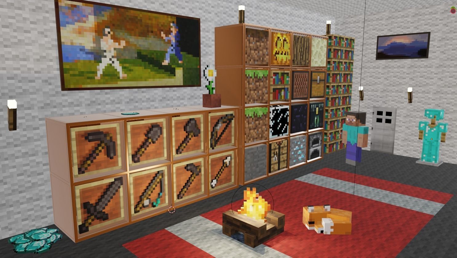 Minecraft scene model 3D model | CGTrader