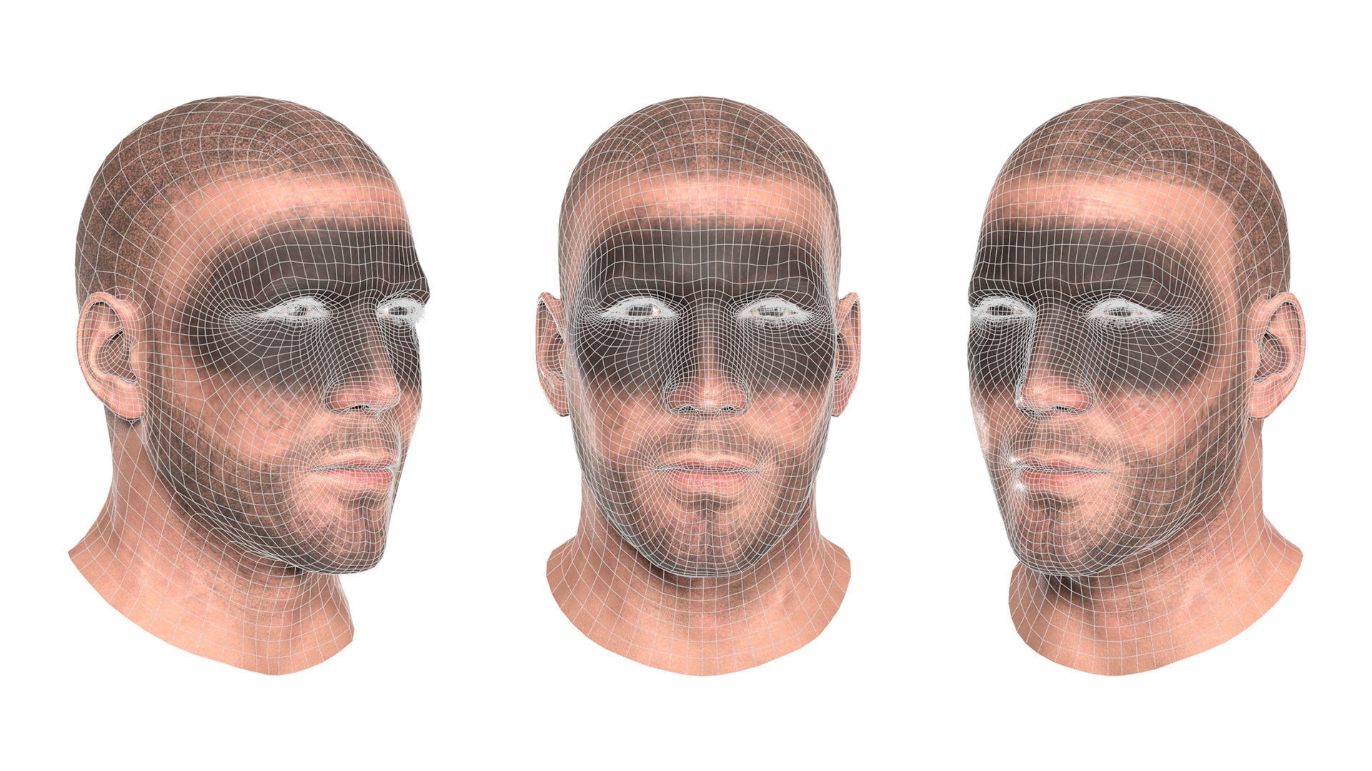 3D model MILITARY Game Ready Ghost Head and Balaclava VR / AR / low ...