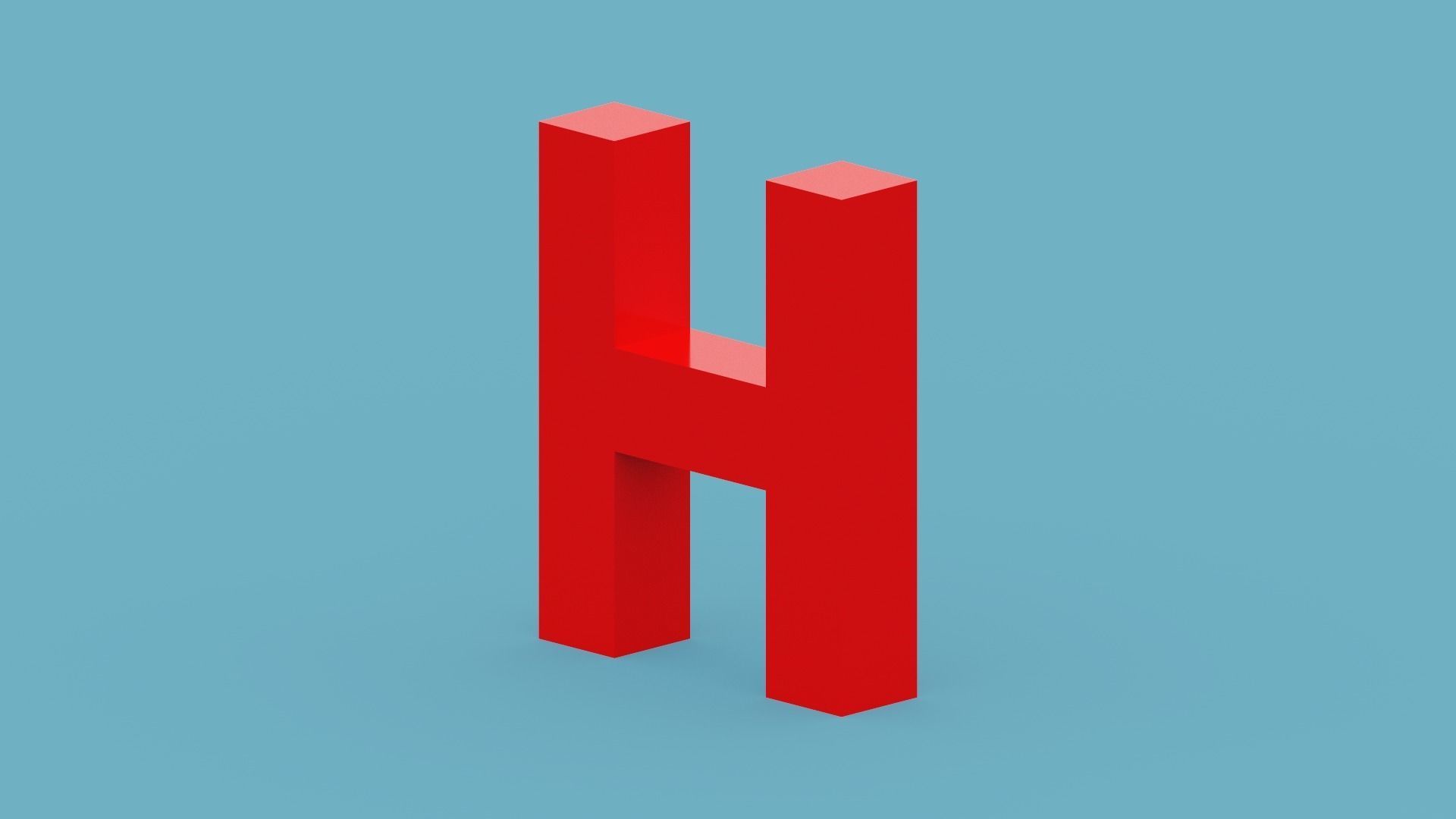 3D model Pixel Letter H VR / AR / low-poly | CGTrader