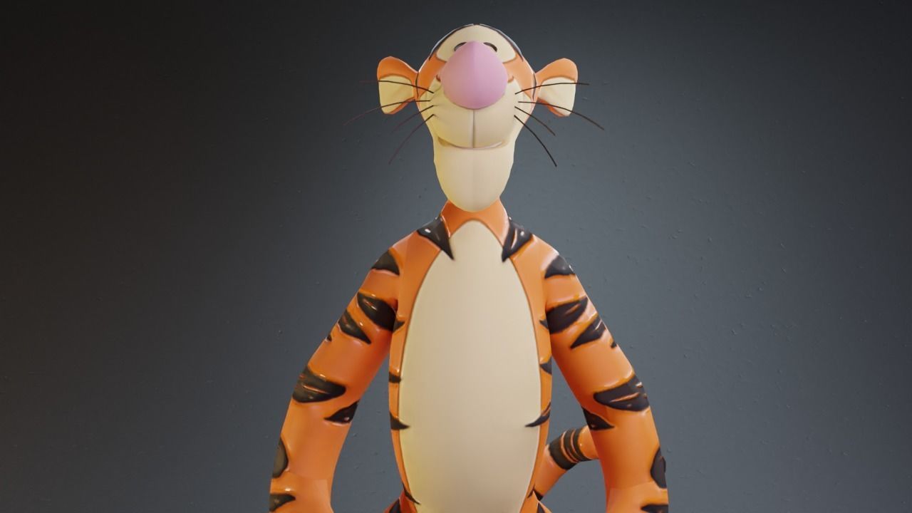 Winnie the pooh - Tigger rigged 3D model rigged | CGTrader
