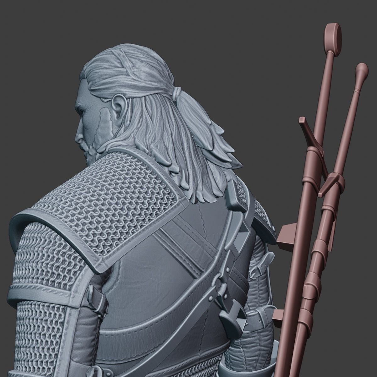 Witcher Geralt of Rivia 3D model 3D printable | CGTrader