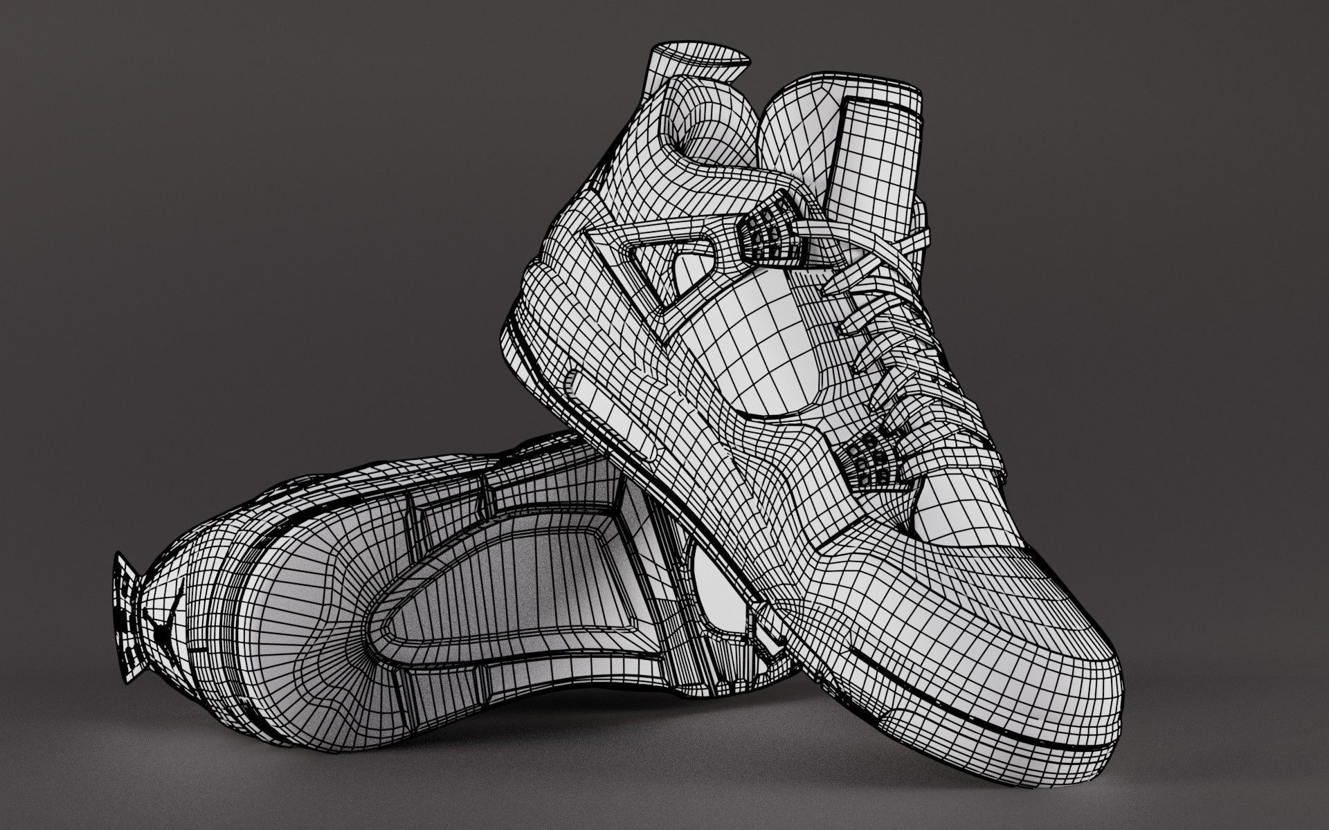 3D model Air Jordan 4 Jumpman Variety Pack VR / AR / low-poly | CGTrader