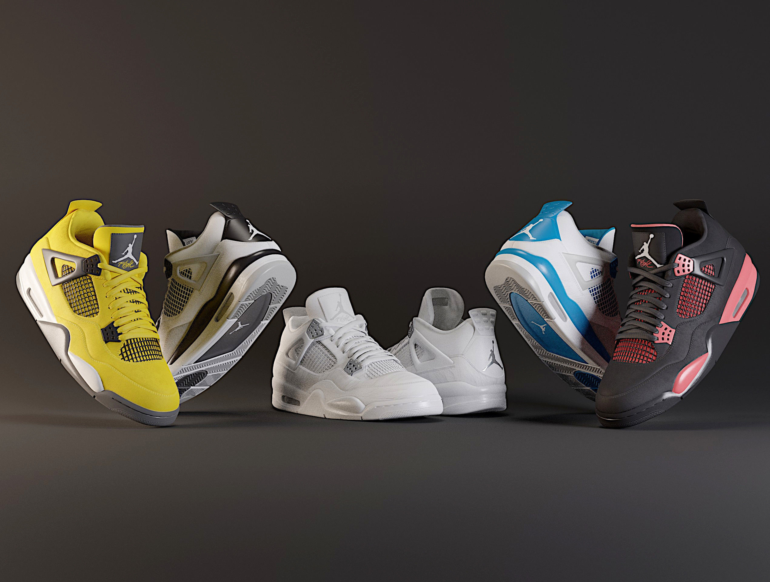 3D model Jordan 4 Variety Pack VR / AR / low-poly | CGTrader