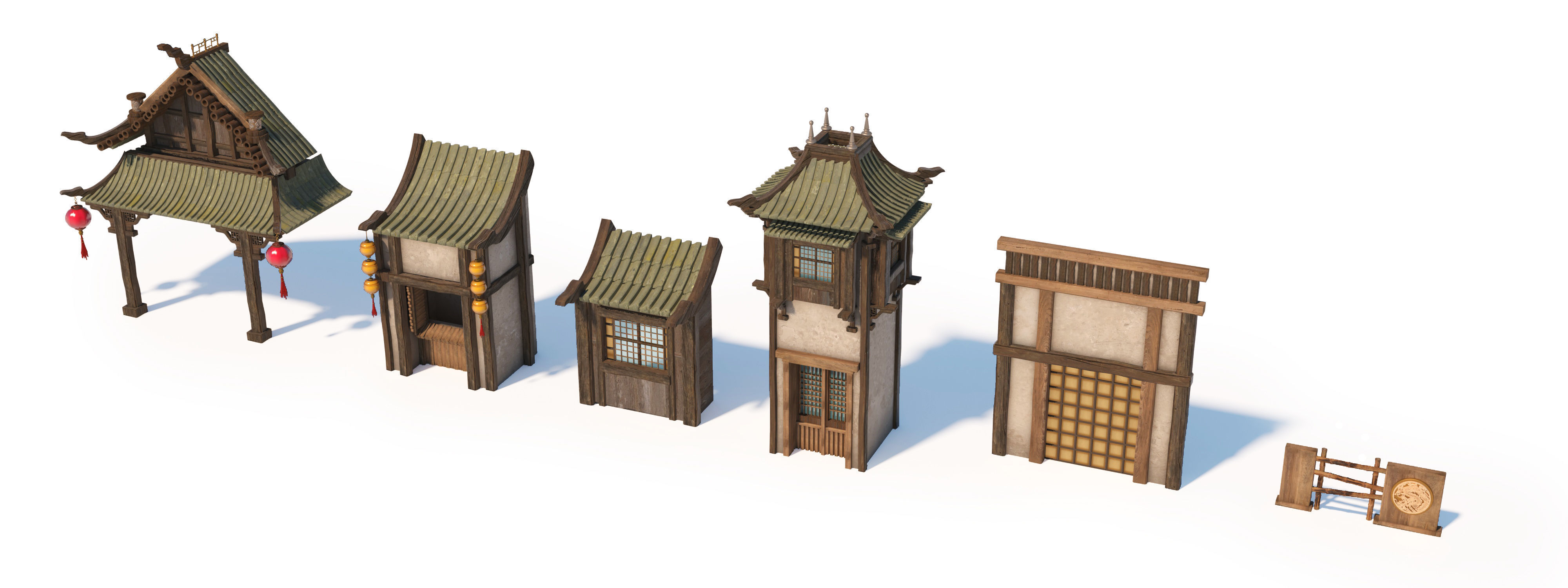 3D model JAPANESE TRADITIONAL ARCHITECTURE PACK -STYLIZED- VR / AR ...