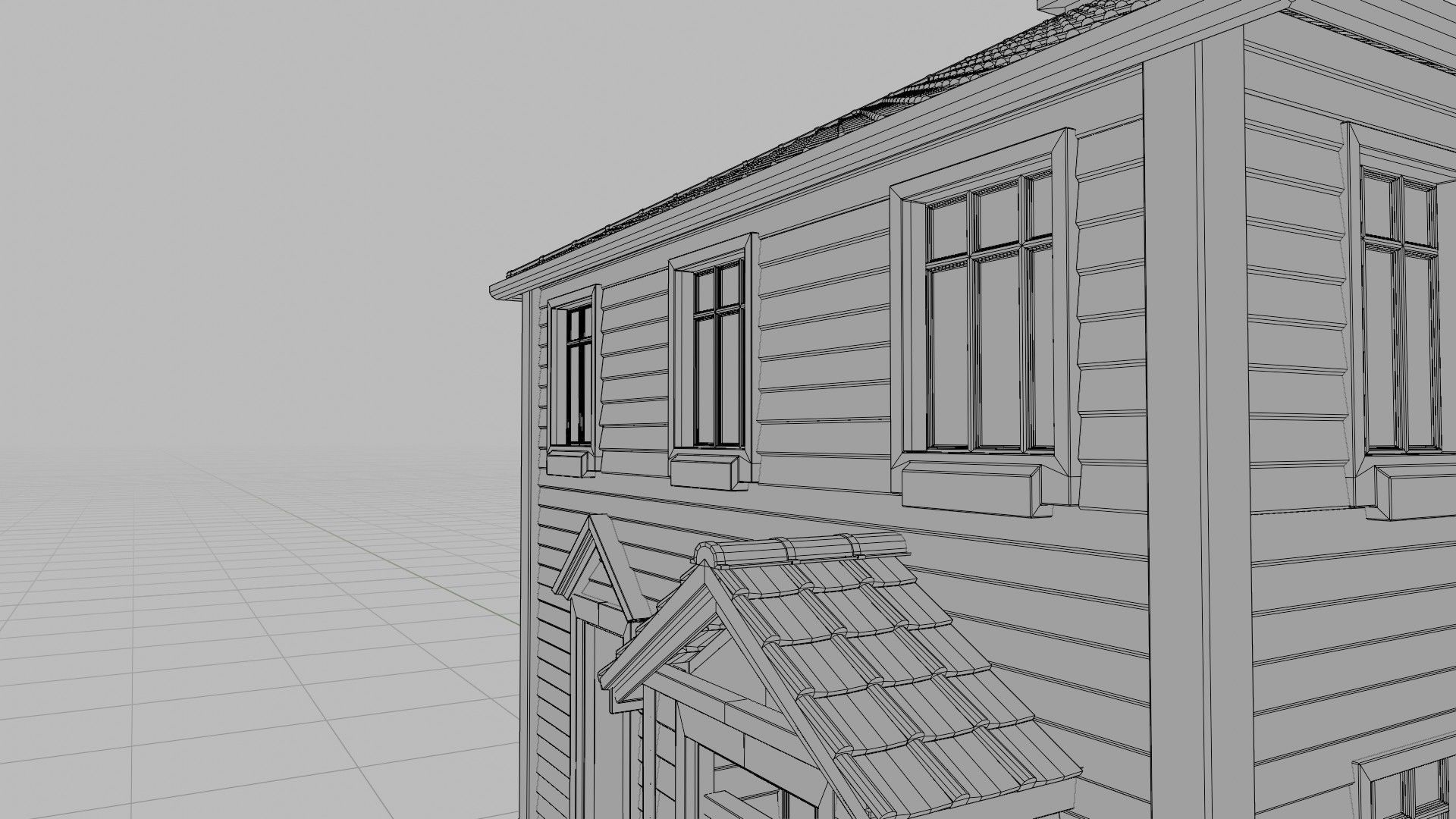 3D model classic house with 4k pbr textures game ready 3D VR / AR / low ...