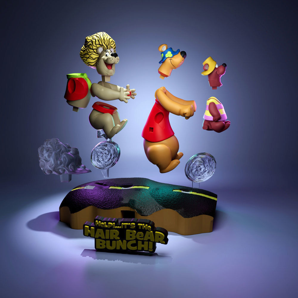 Hair Bear Bunch 3D model 3D printable | CGTrader