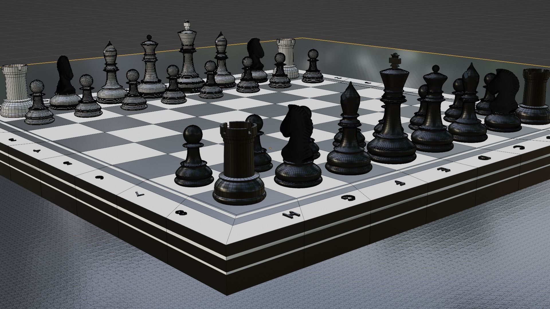 Chess board 3D model free VR / AR / low-poly 3D model | CGTrader