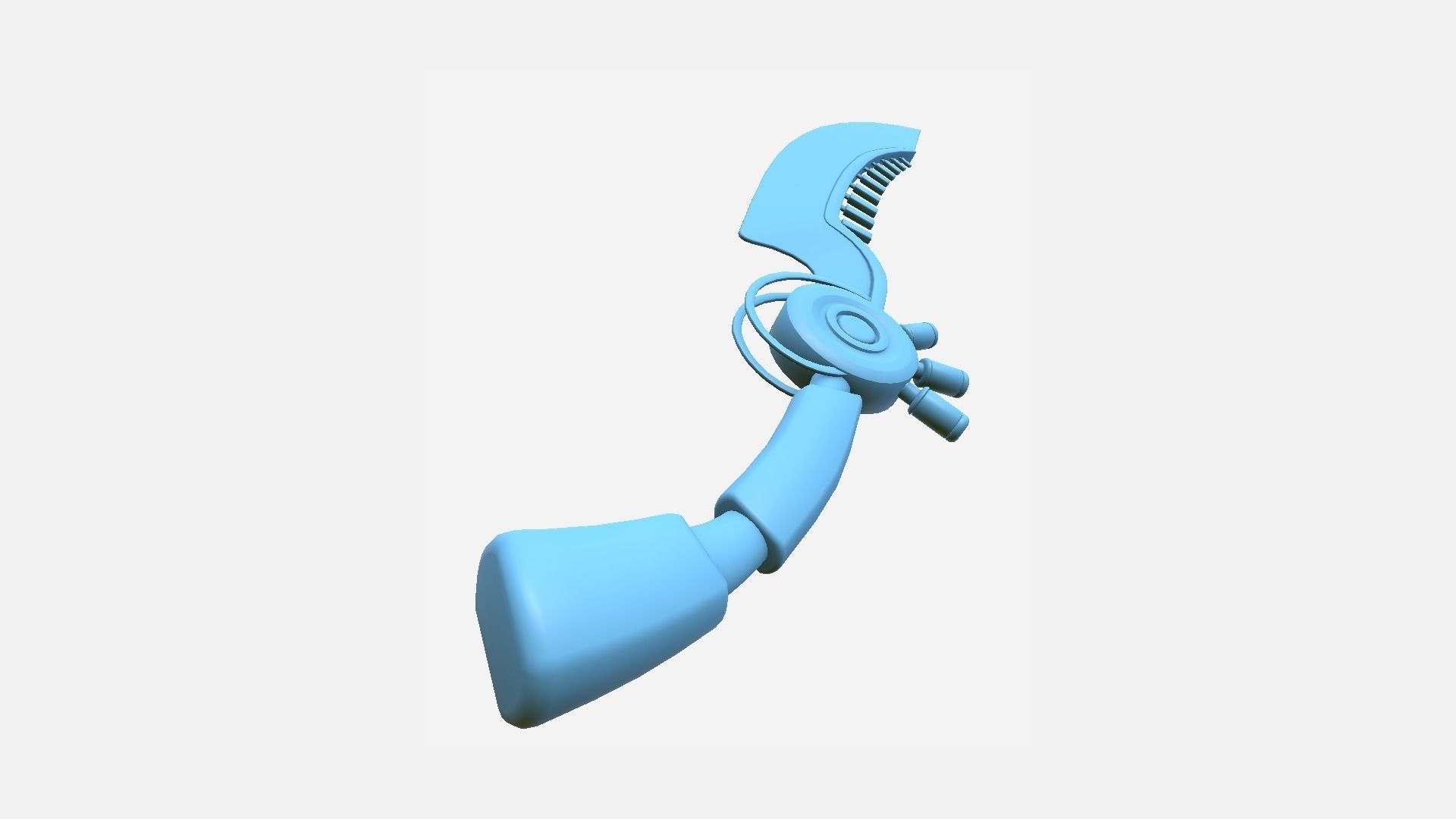 3D model SciFi Dagger A06 Full White - Sci Fi Weapon Design VR / AR ...