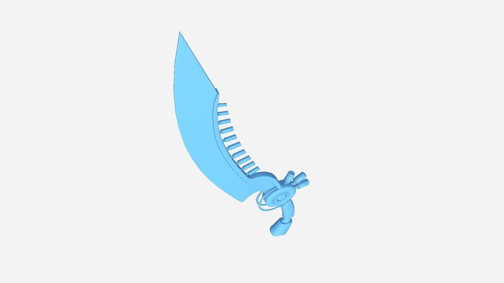 3D model SciFi Dagger A08 Yellow - Sci Fi Weapon Design VR / AR / low ...