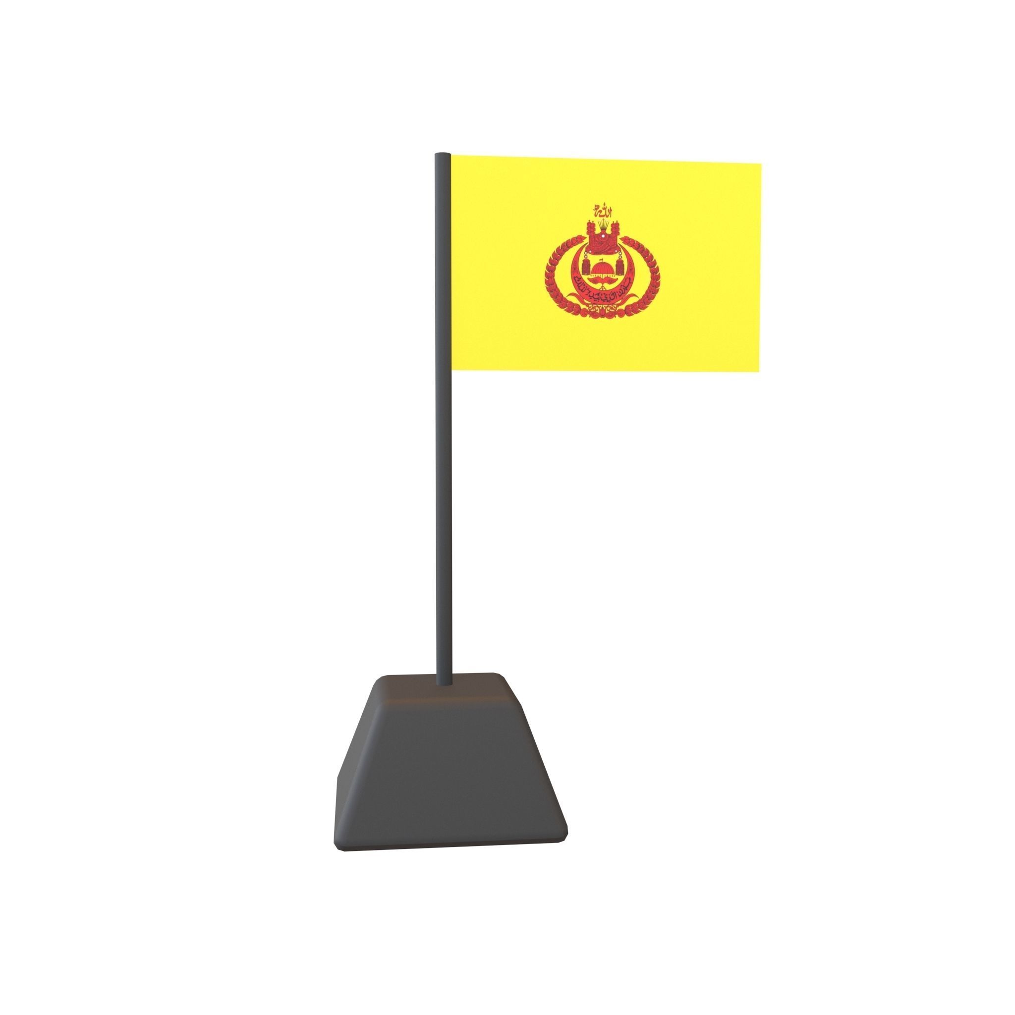 3D model Standard of the Sultan Flag v1 001 VR / AR / low-poly | CGTrader