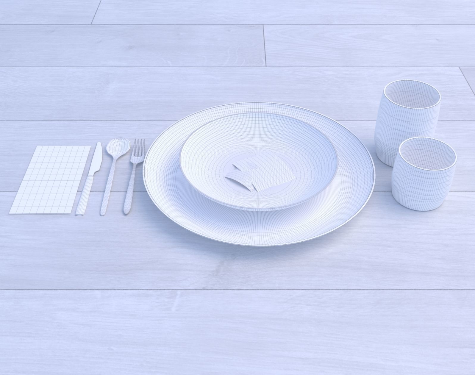 Wedding tableware 3D model | CGTrader