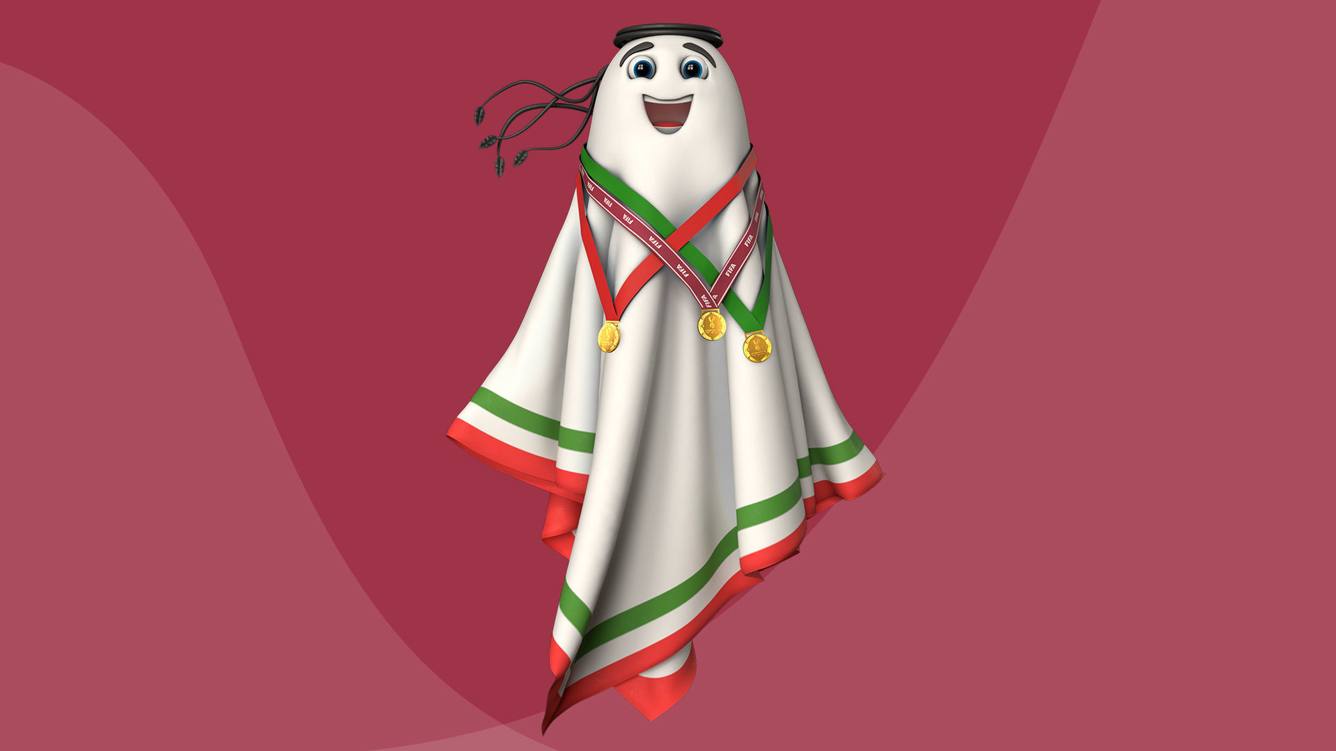 Qatar Worldcup 2022 Character Ball Medal 3D model | CGTrader