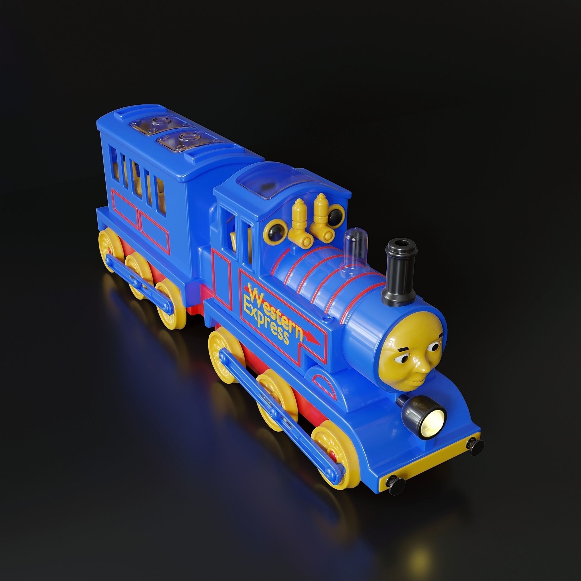 Childrens plastic toy train 3D model | CGTrader