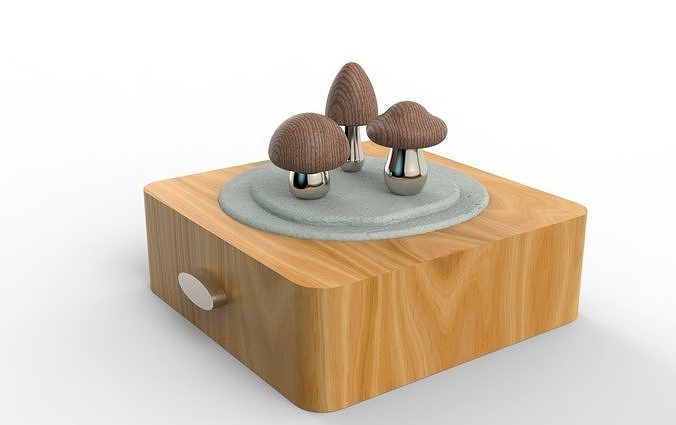 wooden music box 3D model | CGTrader