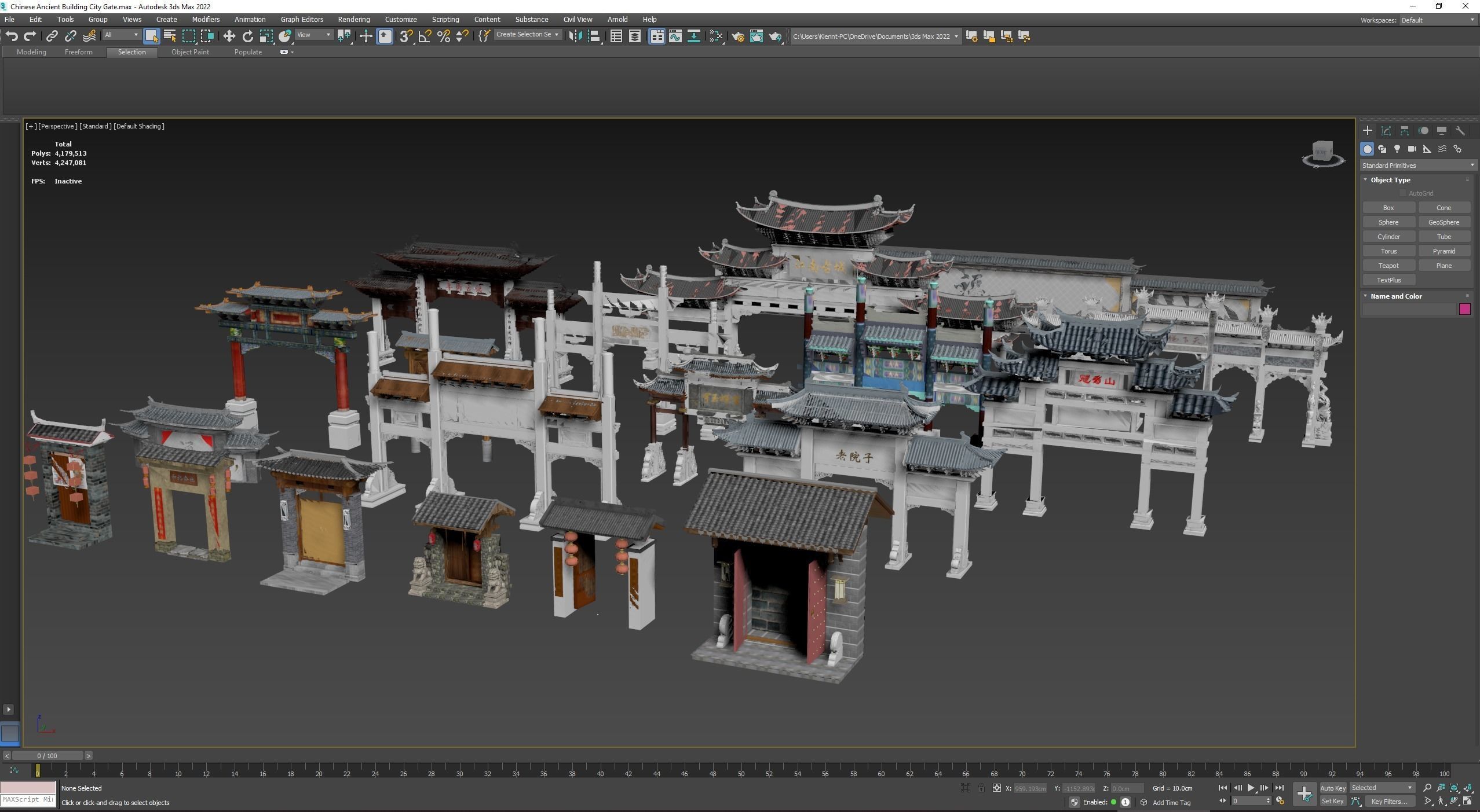 Chinese Ancient Building City Gate 3D model | CGTrader