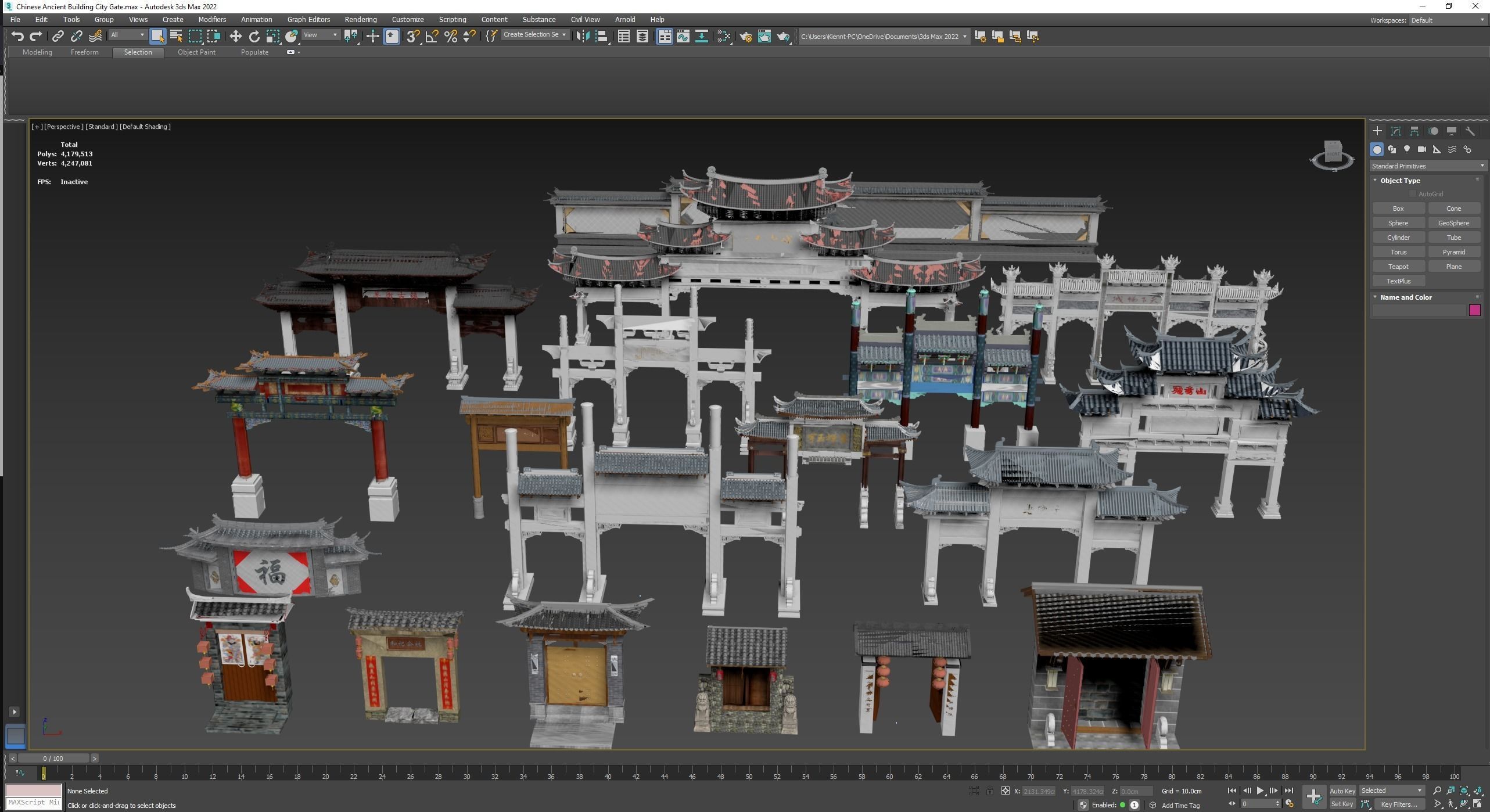 Chinese Ancient Building City Gate 3D model | CGTrader