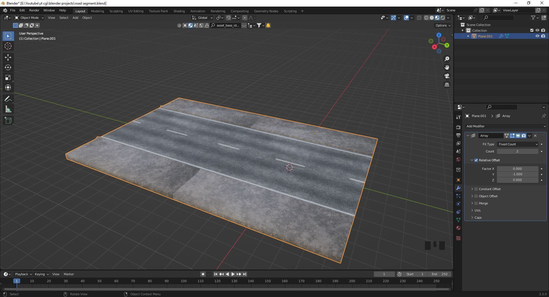 Road Segment free 3D model | CGTrader