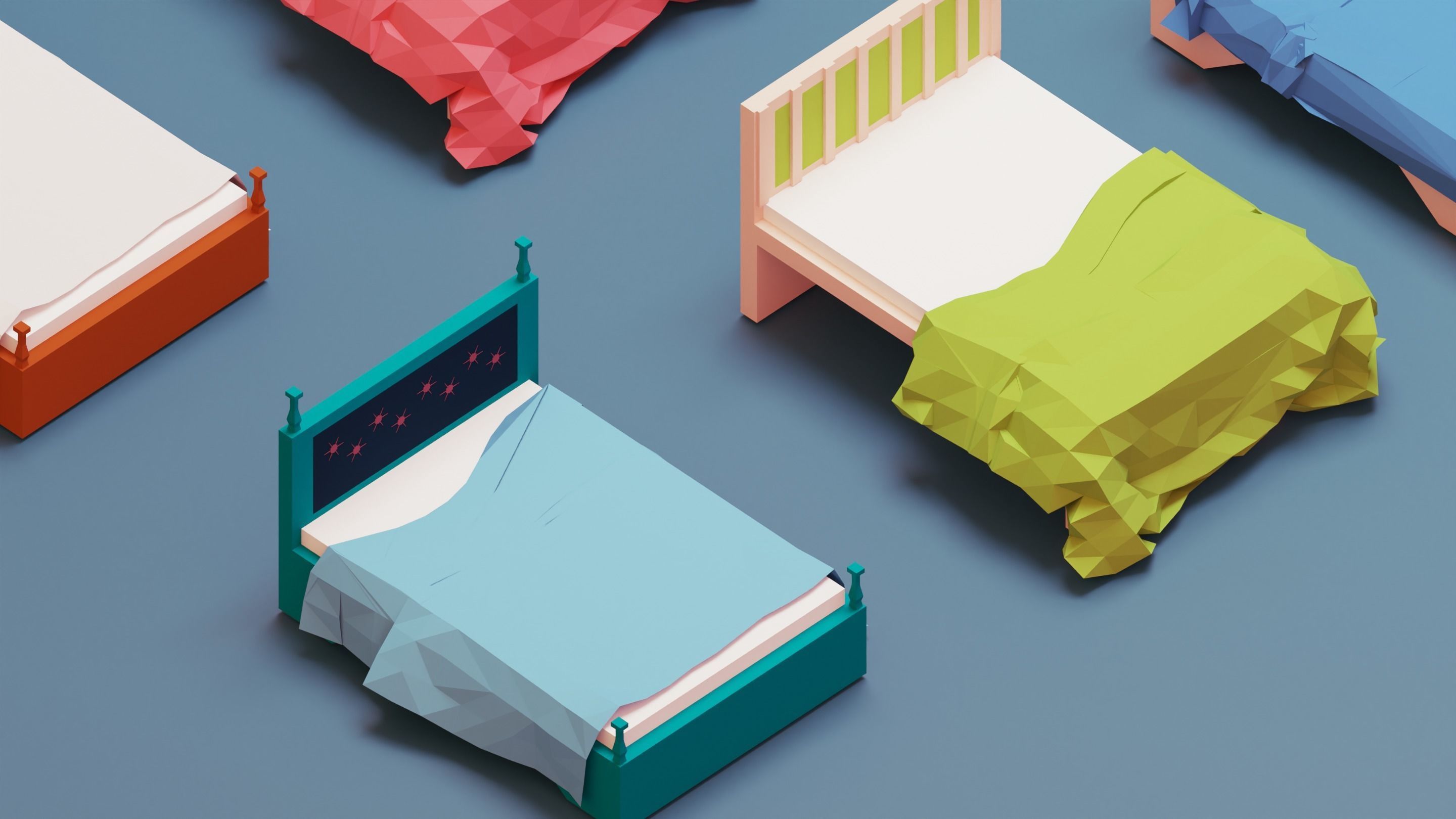 3D model Pack Beds Low Poly VR / AR / low-poly | CGTrader