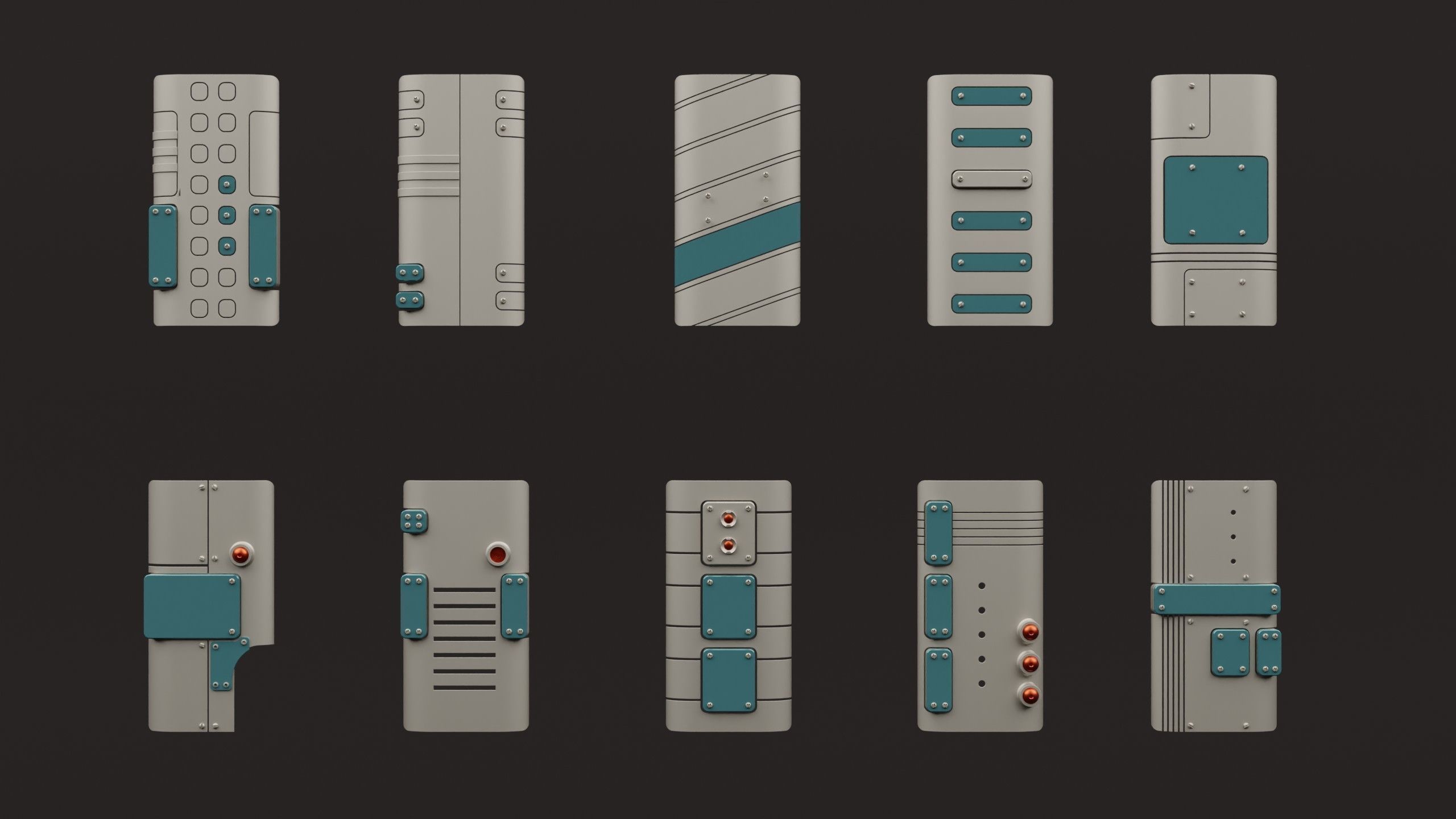 Techno Panels 3D model | CGTrader