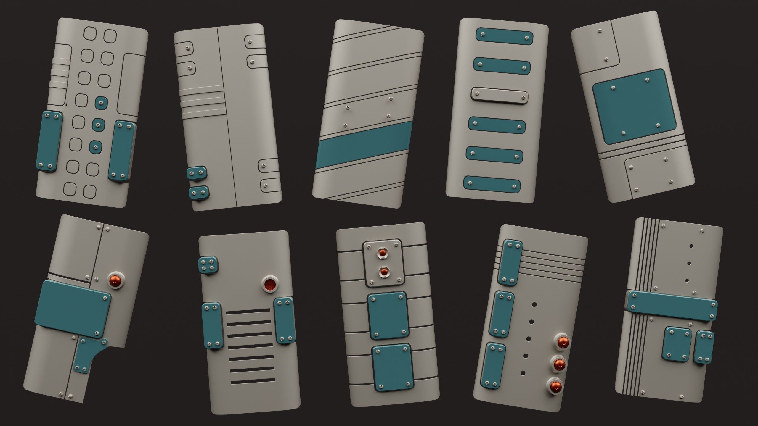 Techno Panels 3D model | CGTrader