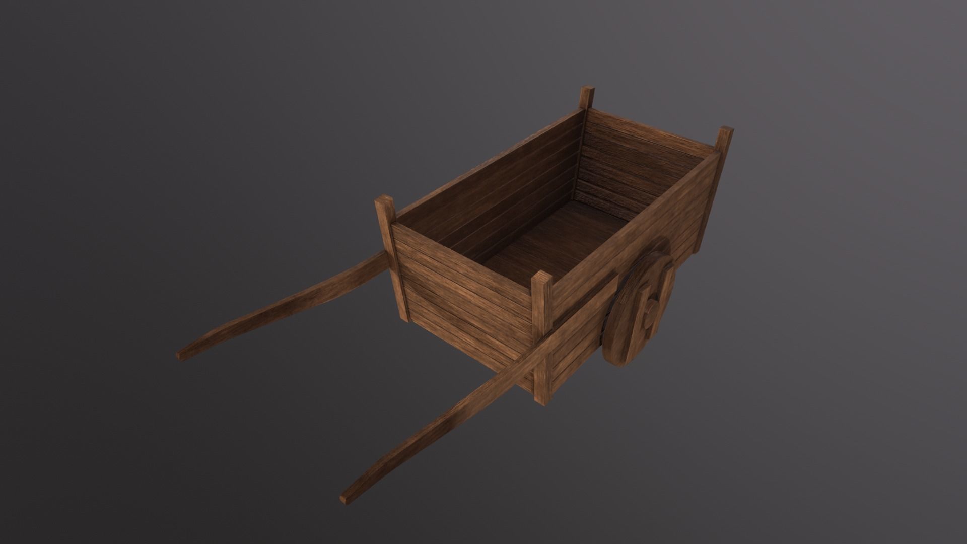 3D model Old Wooden Cart 3D Model VR / AR / low-poly | CGTrader