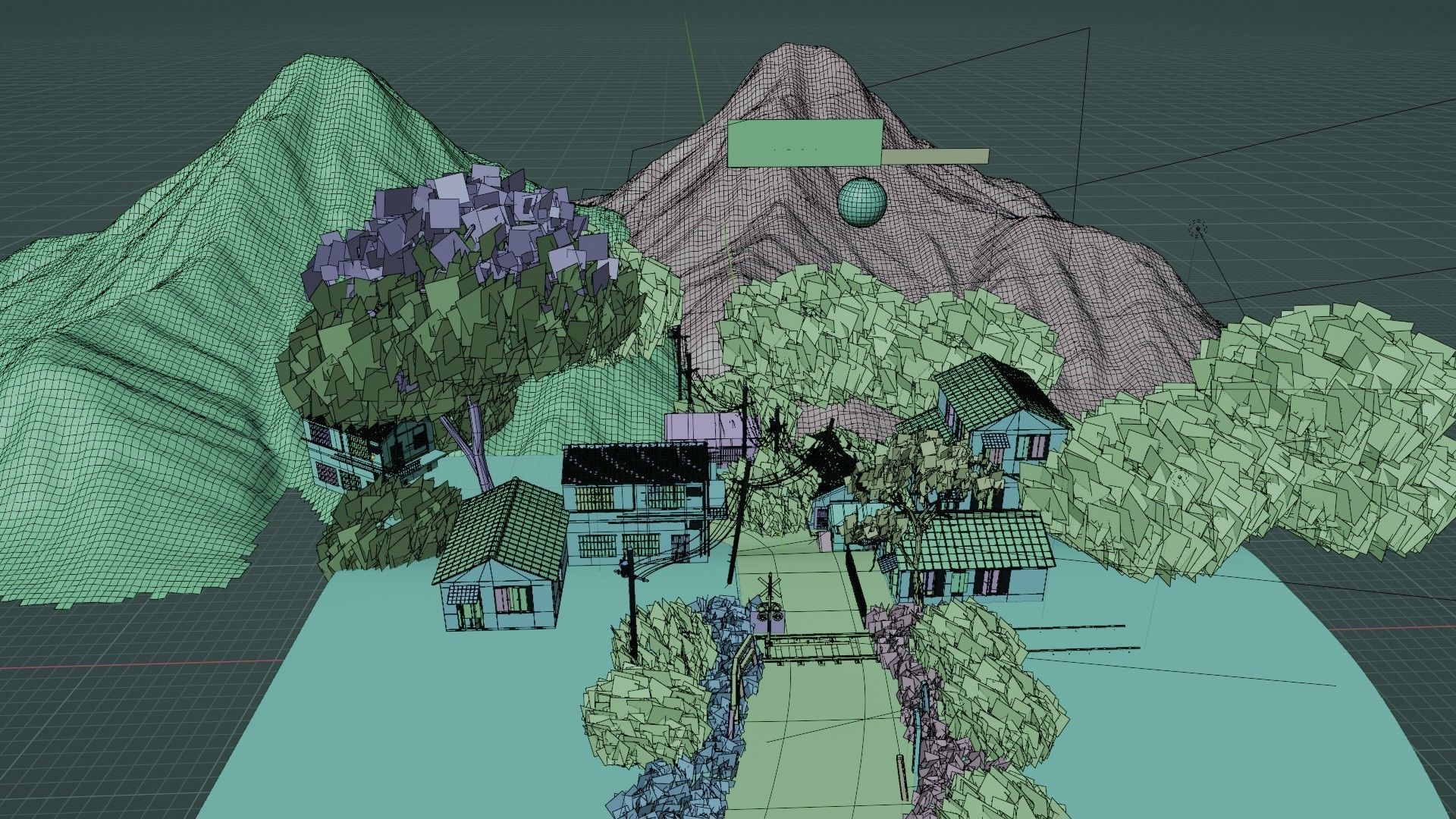 anime village made in blender 3D model | CGTrader