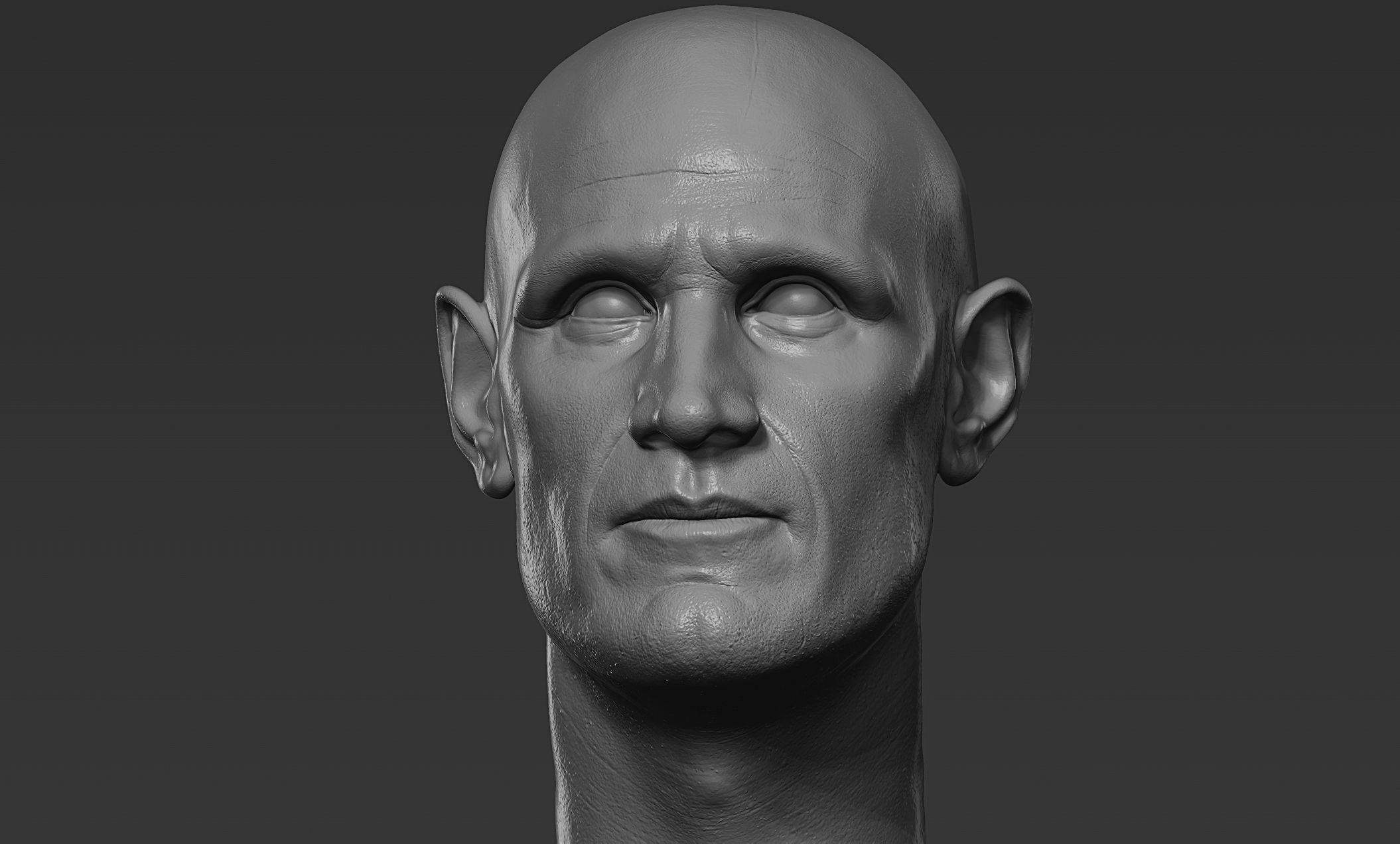 Matt Smith Head - Bald Version 3D model 3D printable | CGTrader