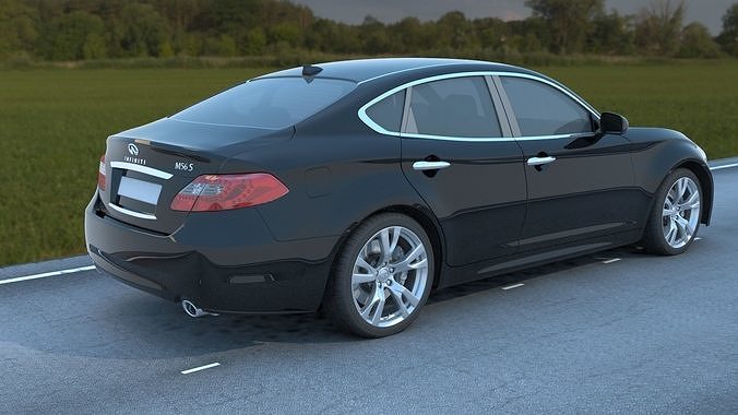 3D model Car d infiniti on road VR / AR / low-poly | CGTrader