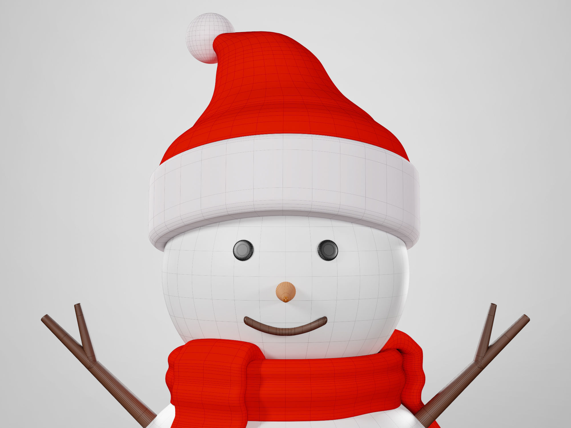 Christmas snowman 3D model | CGTrader